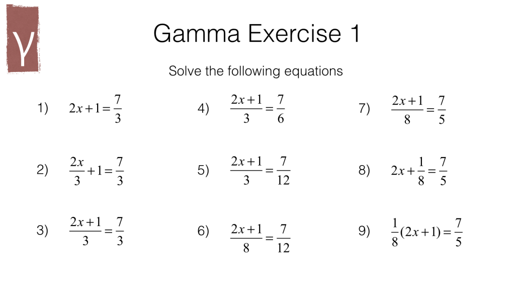 A17a Solving Simple Linear Equations In One Unknown Algebraically