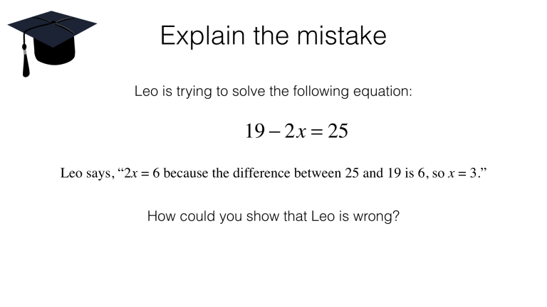 A17a – Solving simple linear equations in one unknown algebraically ...