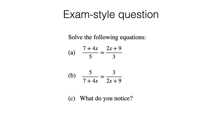 A17b – Solving linear equations in one unknown algebraically where the ...