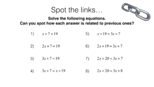 A17b – Solving linear equations in one unknown algebraically where the ...