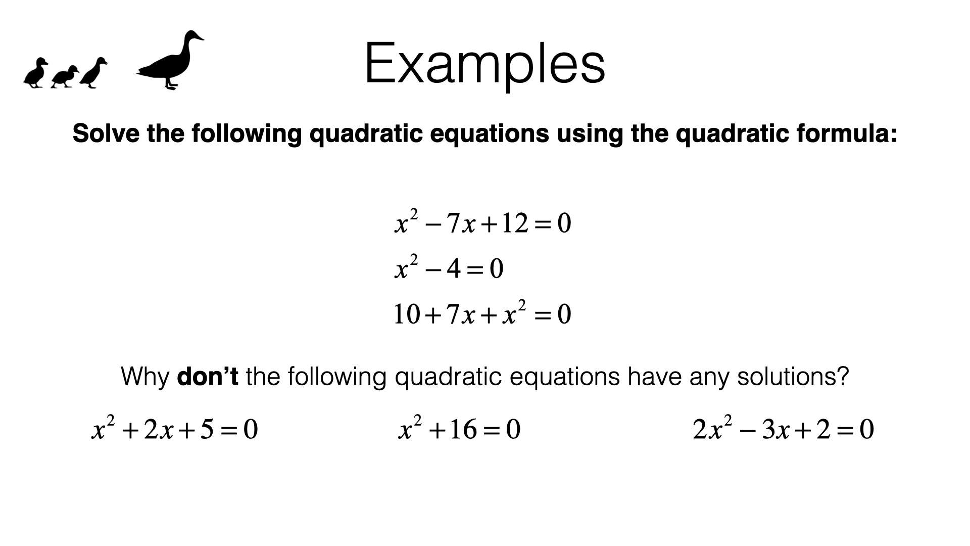 A18c Solving Quadratic Equations Using The Quadratic Formula A18c Solving Quadratic Equations Using The Quadratic Formula
