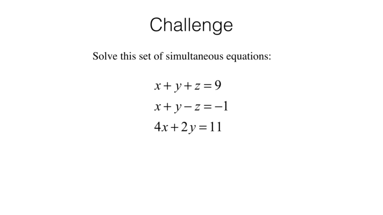 A19a – Solving two linear simultaneous equations algebraically by ...