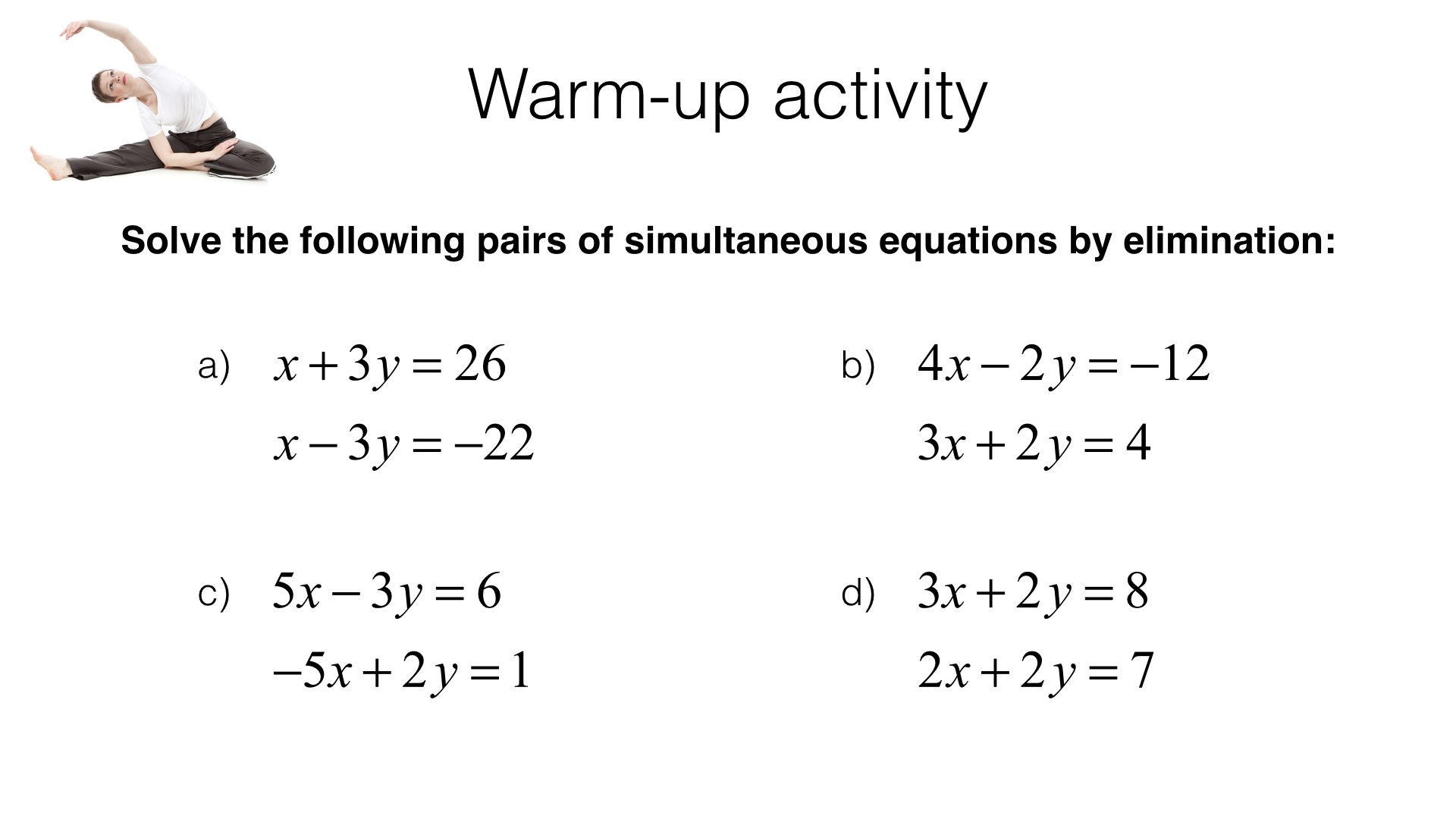 Solving Problems Using Linear Equations