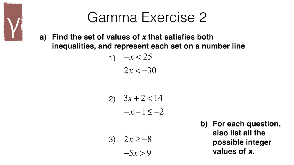 A22a – Solving linear inequalities in one variable – BossMaths.com