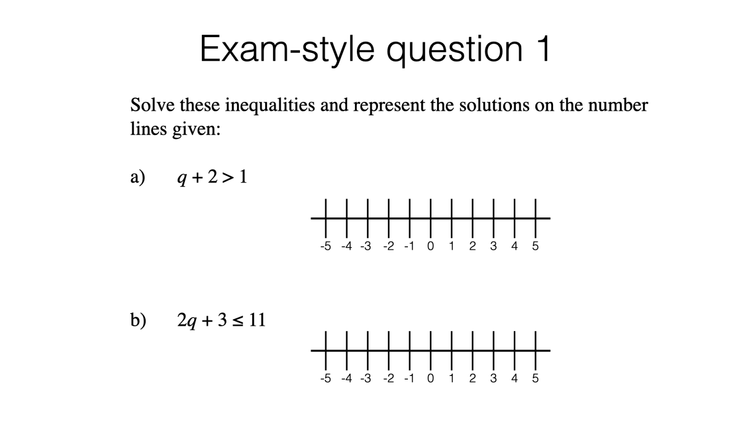 A22a – Solving linear inequalities in one variable – BossMaths.com
