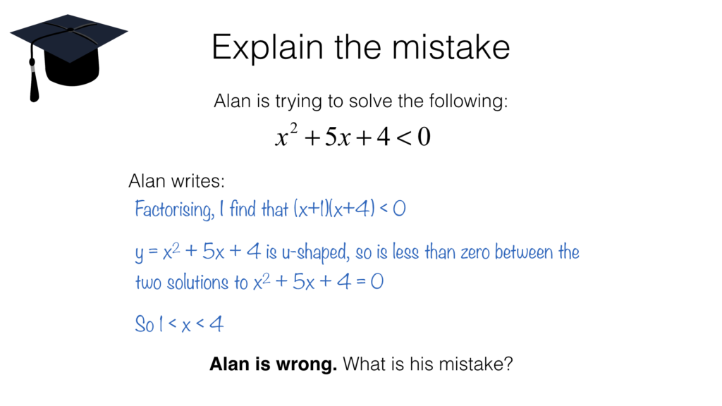 A22c – Solving quadratic inequalities in one variable – BossMaths.com