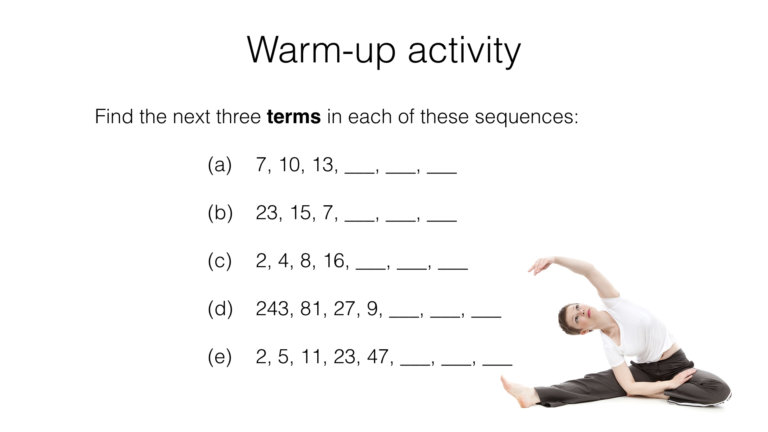 A23a – Generating terms of a sequence from either a term-to-term or a ...