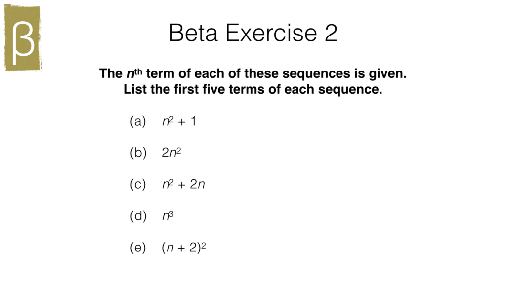 A23a – Generating terms of a sequence from either a term-to-term or a ...