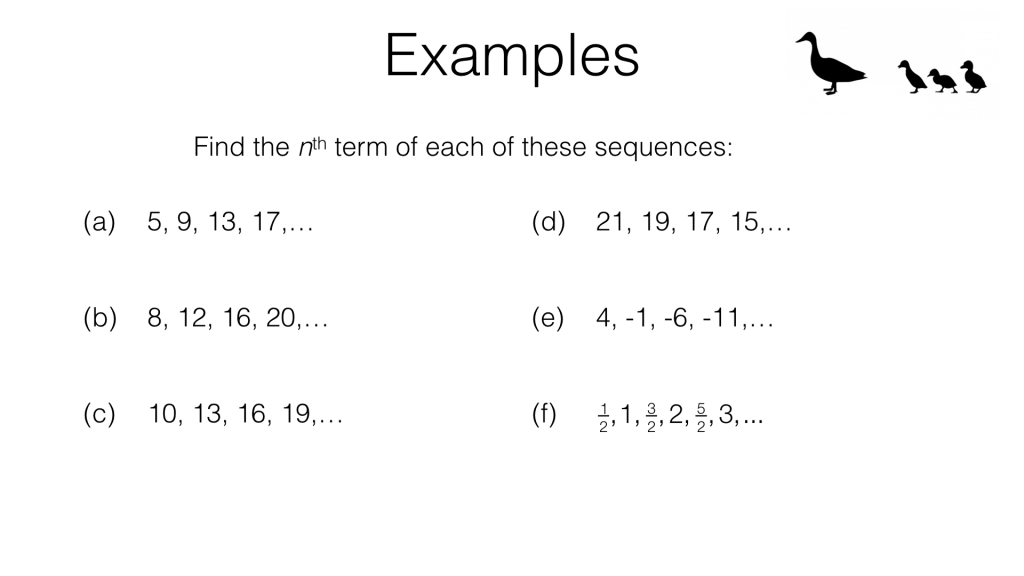 A25a – Finding the nth term of a linear sequence – BossMaths.com