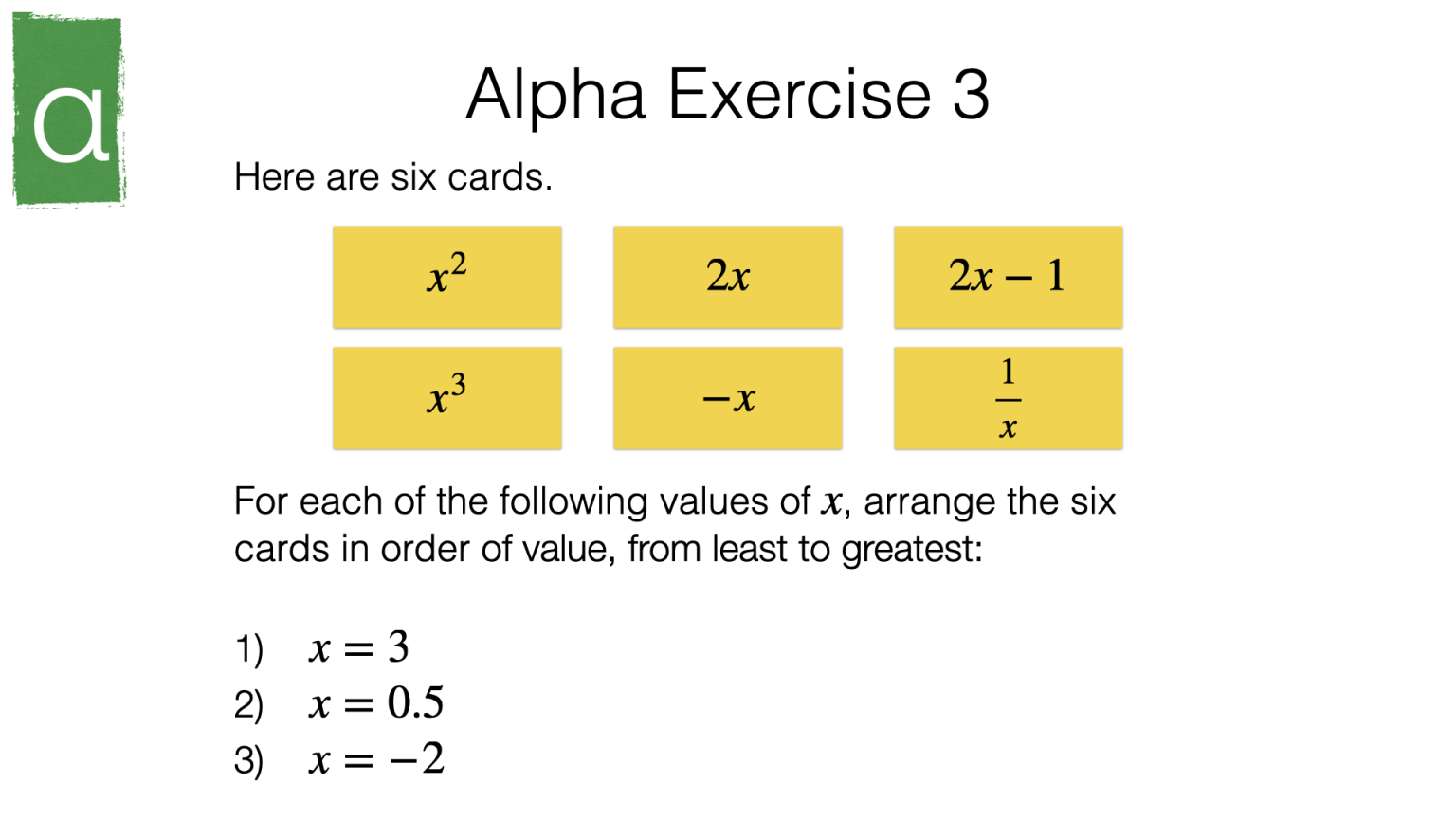 A2a – Substituting numerical values and expressions into formulae and ...