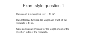 A4e – Factorising quadratics – BossMaths.com