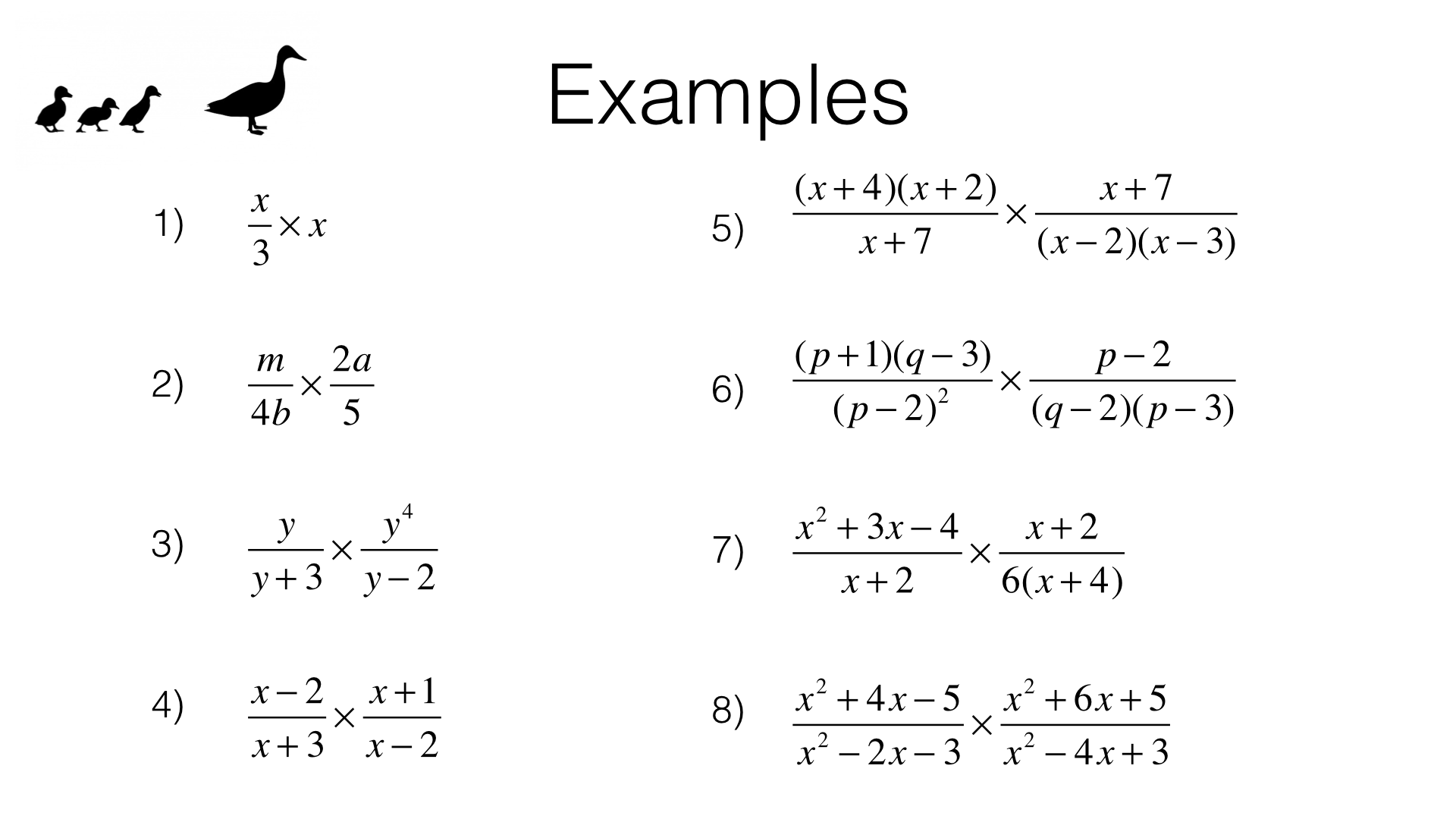 A4f Simplifying Multiplying And Dividing Algebraic Fractions 