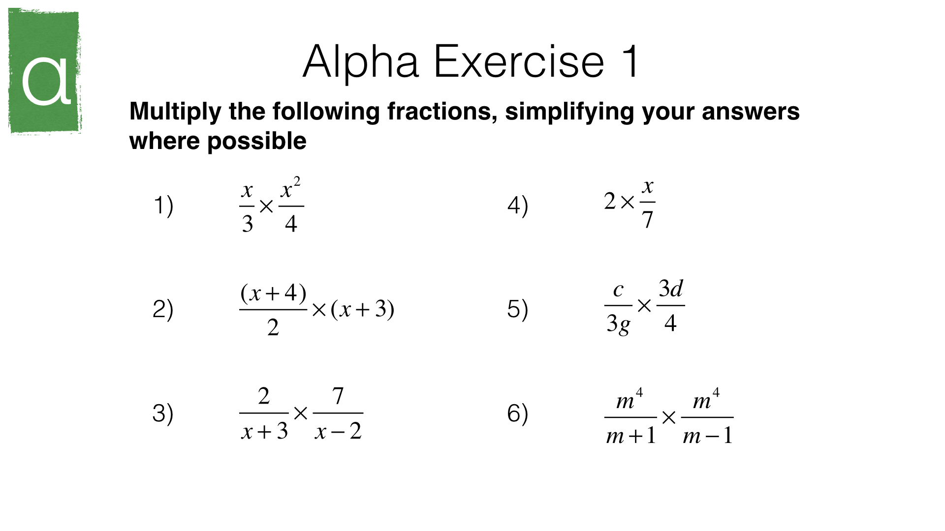 A4f Simplifying Multiplying And Dividing Algebraic Fractions