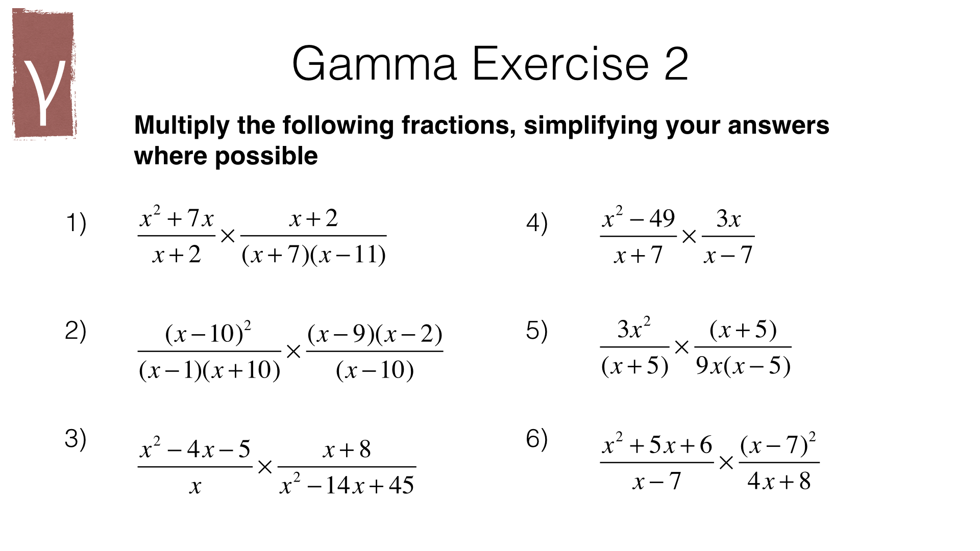 A4f Simplifying Multiplying And Dividing Algebraic Fractions