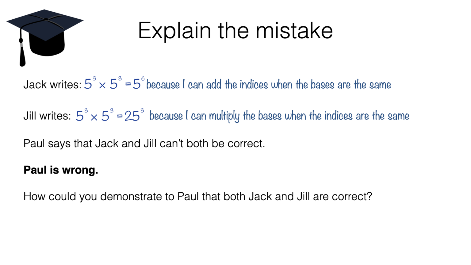 A4i – Index laws and solving equations involving indices – BossMaths.com