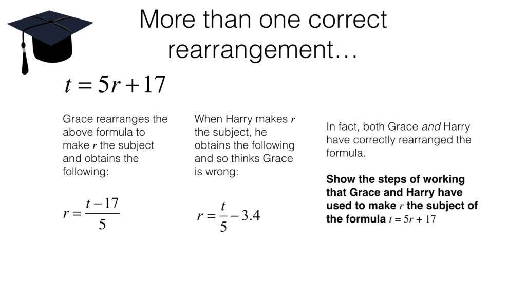 A5a – Rearranging formulas to change the subject – BossMaths.com