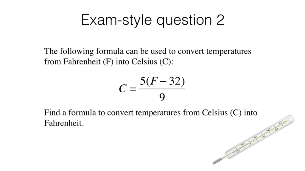 A5a – Rearranging formulas to change the subject – BossMaths.com
