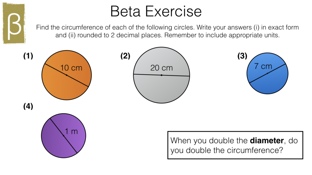G17b – Circumference of a circle – BossMaths.com