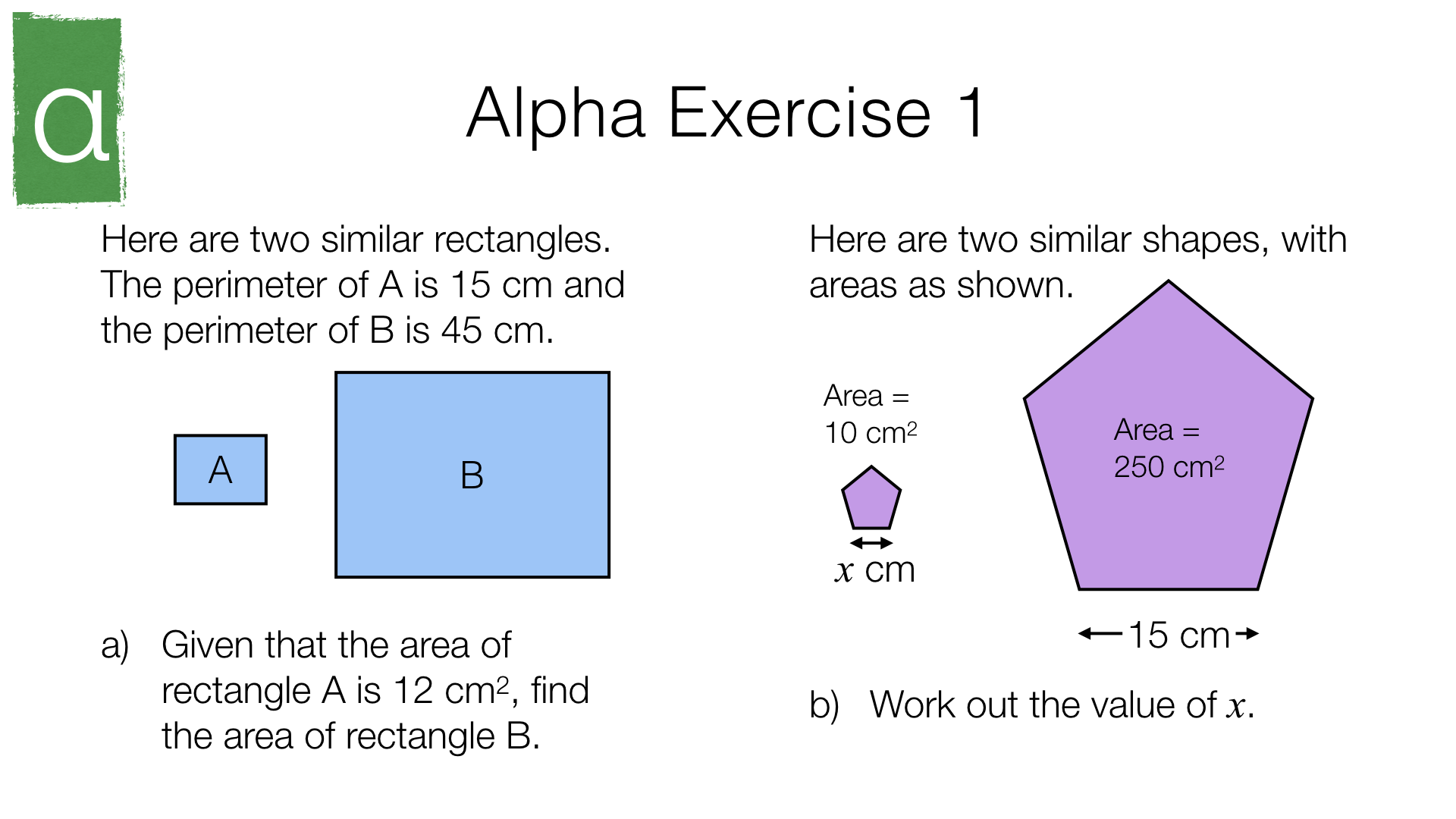 G19a Lengths Areas And Volumes In Similar Shapes BossMaths G19a Lengths Areas And Volumes In Similar Shapes BossMaths