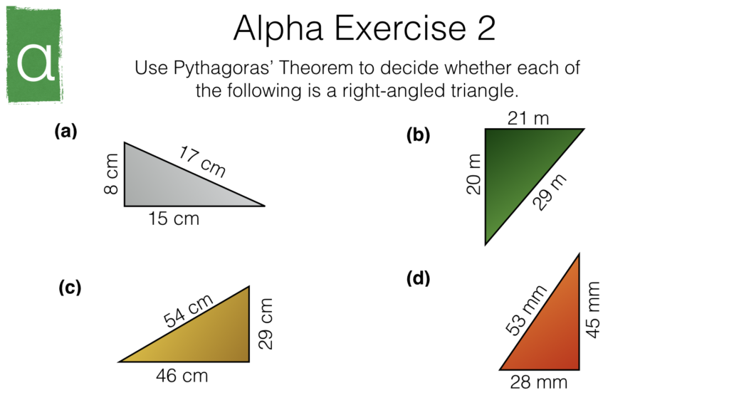 G20a – Pythagoras’ Theorem – BossMaths.com