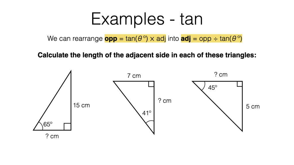 G20b – Trigonometric ratios – sin, cos and tan – BossMaths.com