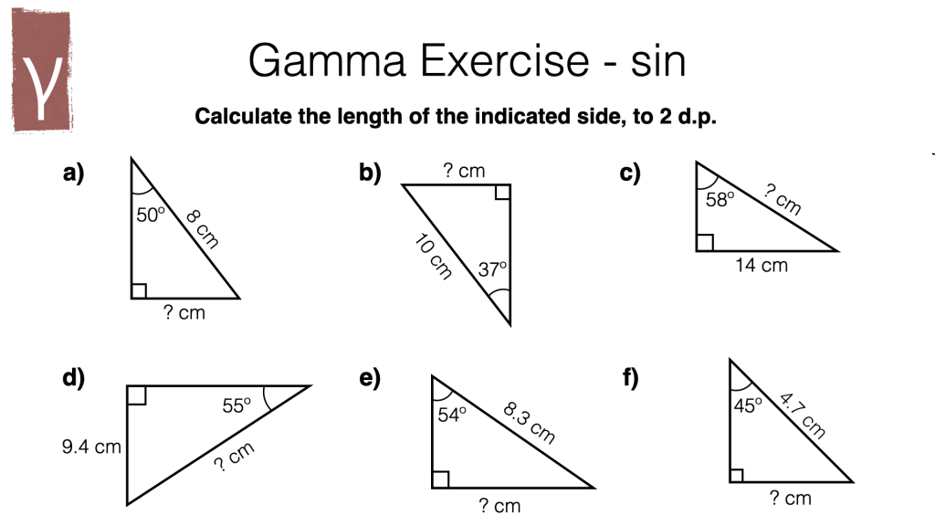 G20b – Trigonometric ratios – sin, cos and tan – BossMaths.com