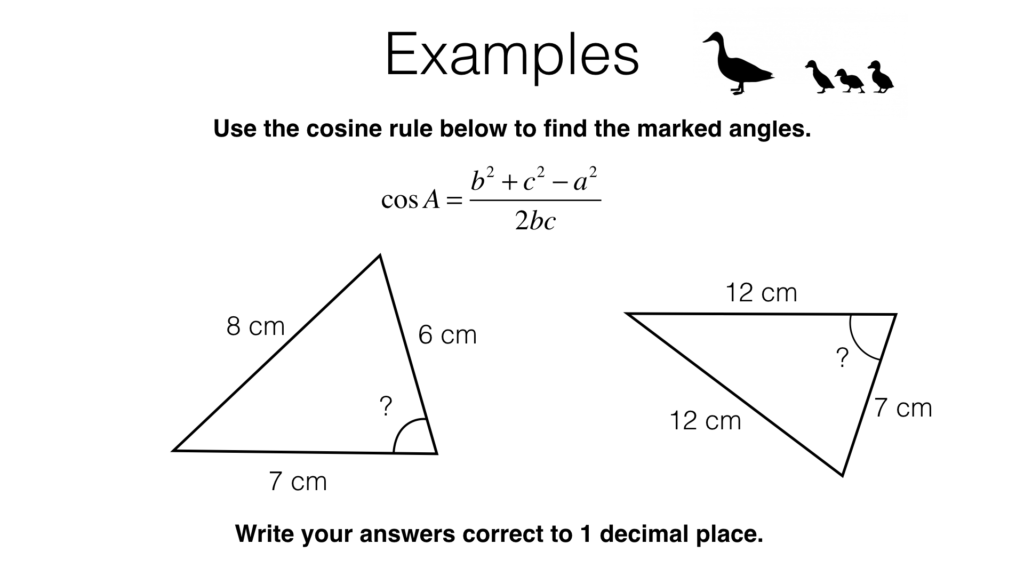 G22b – The cosine rule – BossMaths.com