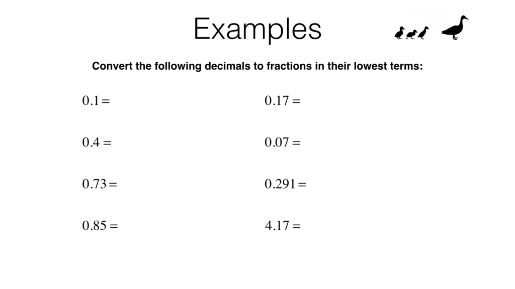 N10a – Converting terminating decimals into fractions and vice versa ...