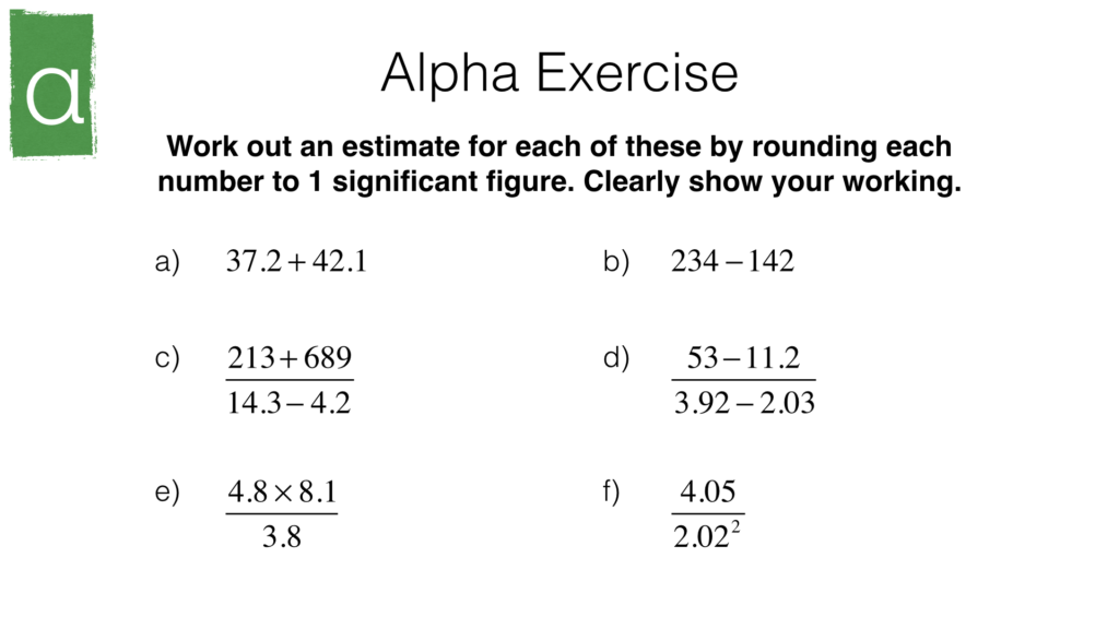 N14a – Estimating answers, and checking calculations by using ...