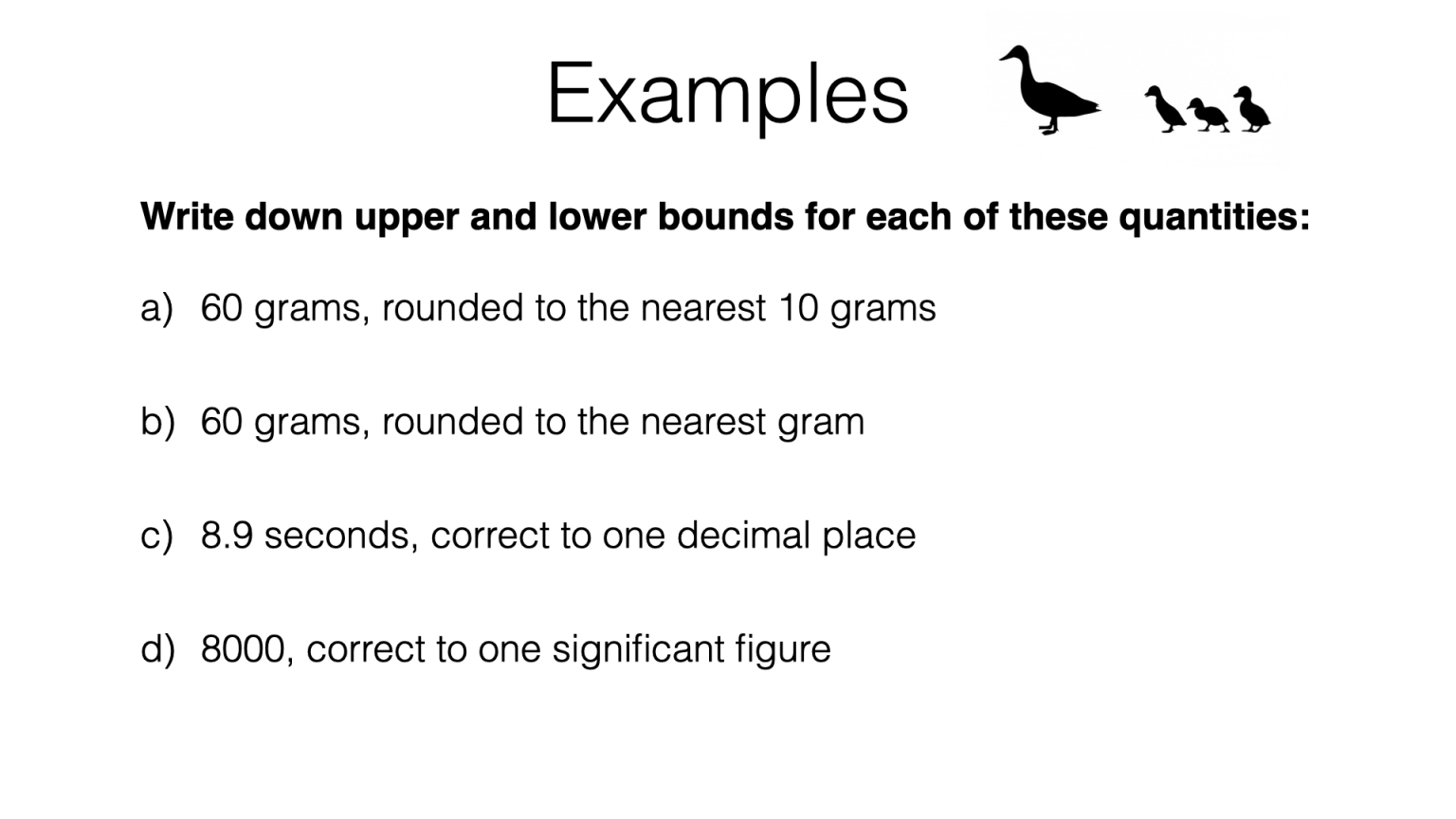 N16a – Applying and interpreting limits of accuracy, including upper ...