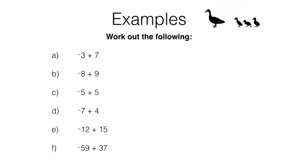 N2e – Applying the four operations to negative numbers – BossMaths.com