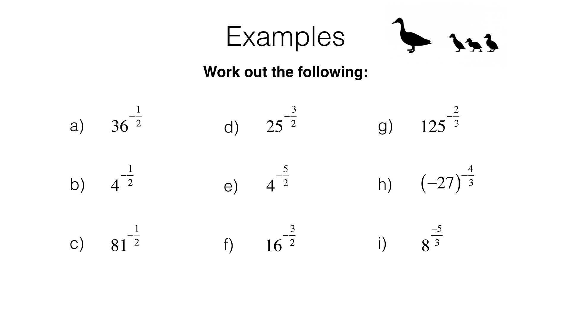 N7b Calculating With Fractional Indices BossMaths