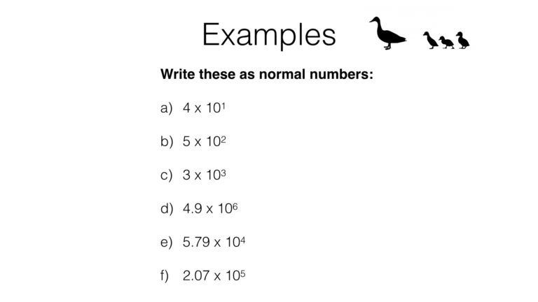 N9a – Converting between normal numbers and standard form – BossMaths.com