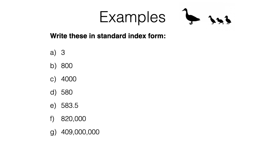 N9a – Converting between normal numbers and standard form – BossMaths.com