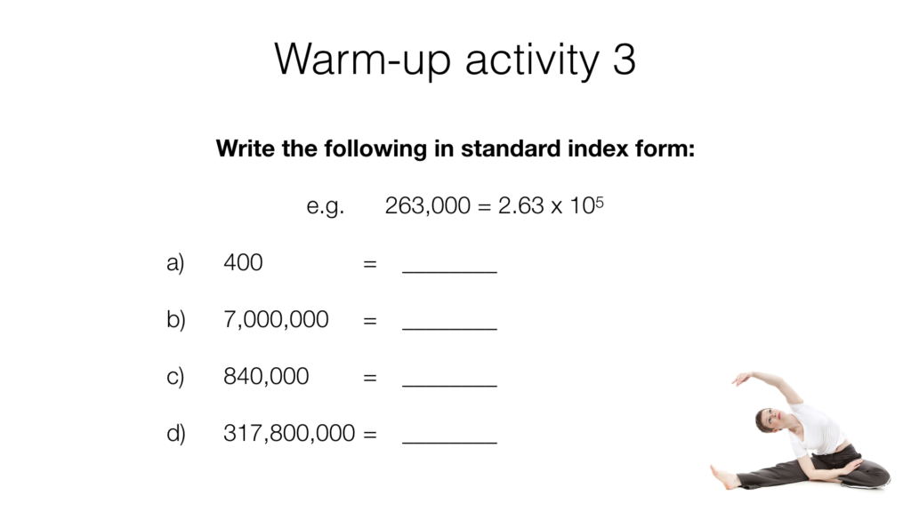 N9a – Converting between normal numbers and standard form – BossMaths.com