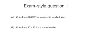 N9a – Converting between normal numbers and standard form – BossMaths.com