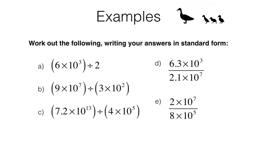 N9b – Multiplying and dividing in standard form – BossMaths.com