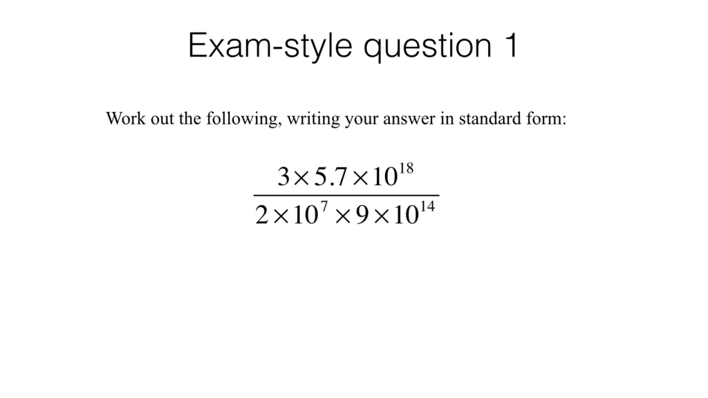 N9b – Multiplying and dividing in standard form – BossMaths.com