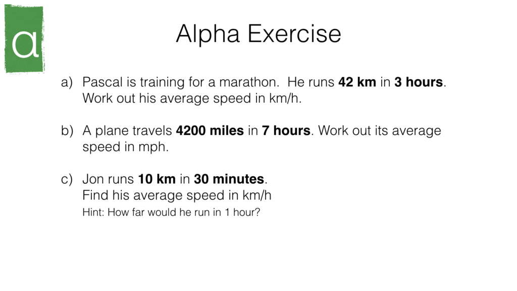 R11a – Using compound units: speed and density – BossMaths.com