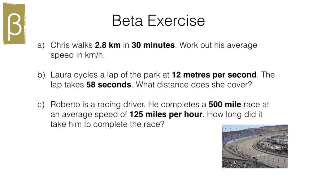 R11a – Using compound units: speed and density – BossMaths.com