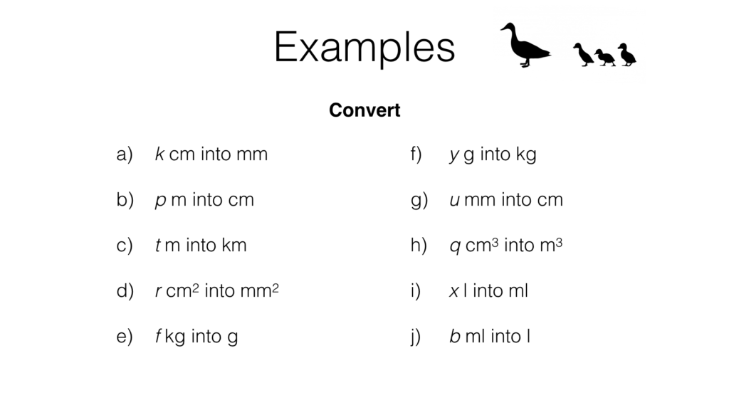 R1a – Changing between standard units and between compound units in ...