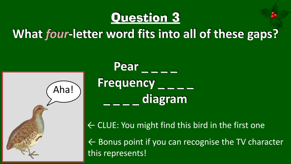 Christmas Quiz 2018 – BossMaths.com